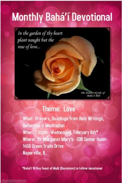 Feast of Mulk (Dominion) & Monthly Bahá’í Devotional | Bahá’í Community ...